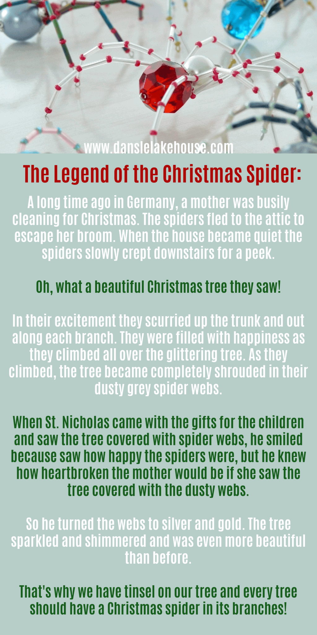 DIY Beaded Christmas Spider Tree Ornament | Dans le Lakehouse