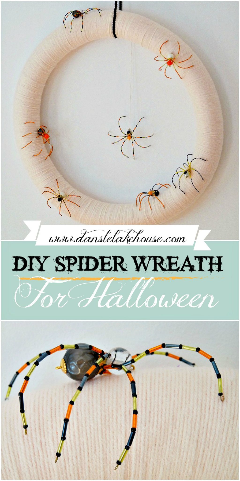 DIY Halloween Spider Wreath | Dans le Lakehouse