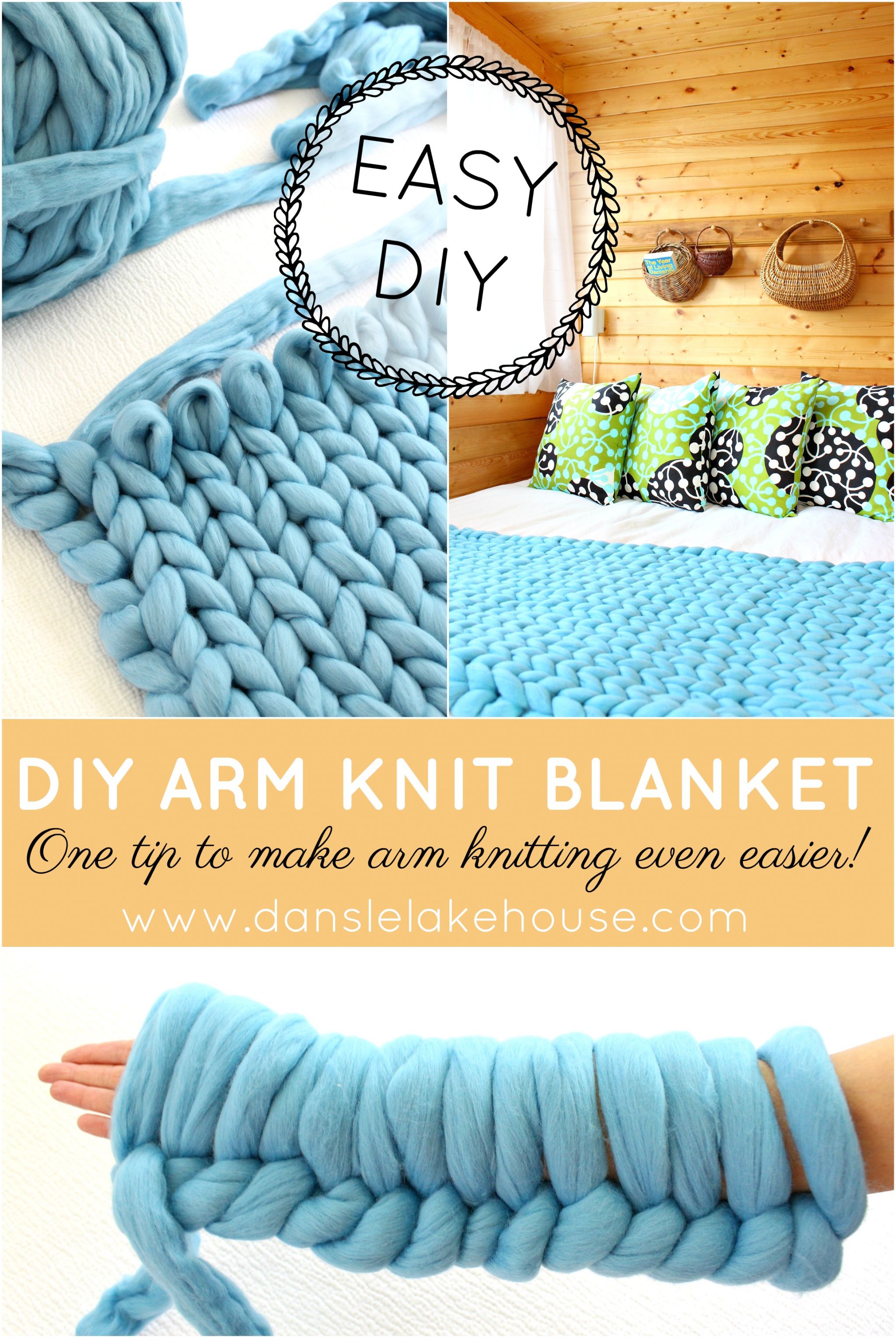 DIY Arm Knit Blanket | Arm Knitting Tips & Tricks | Dans le Lakehouse