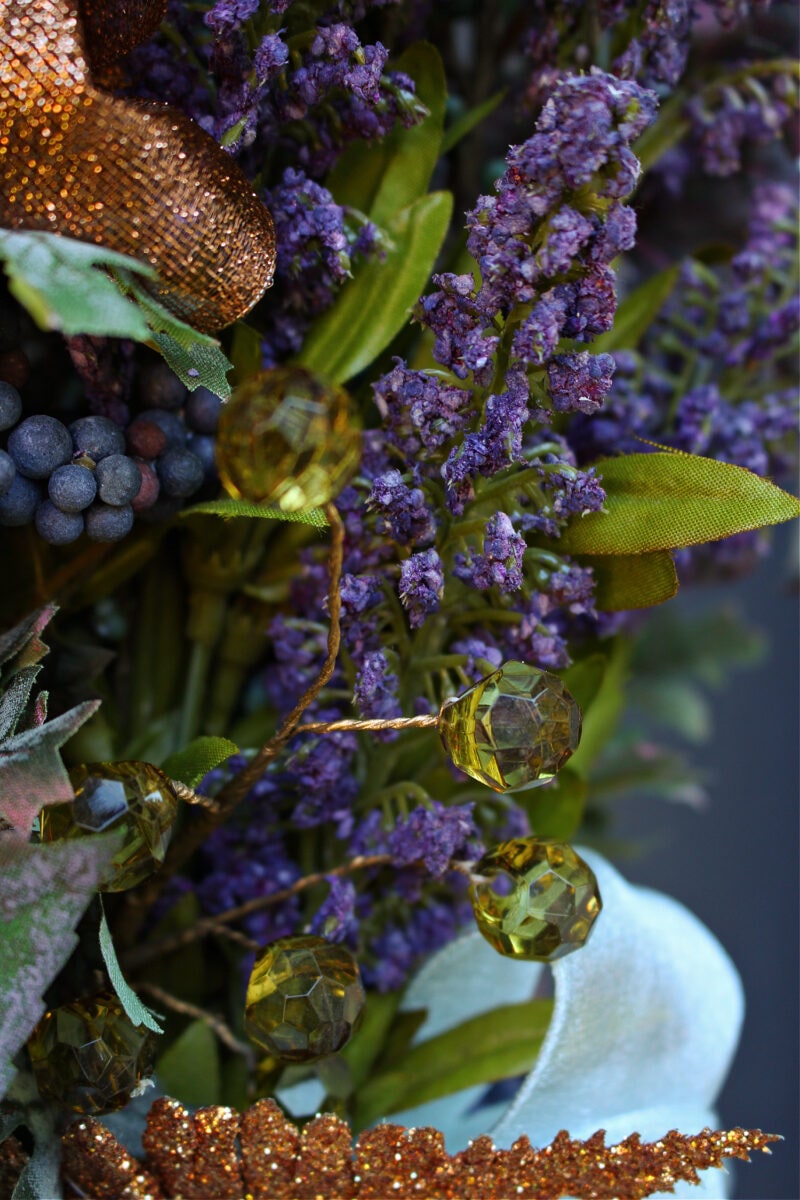 DIY Fall Wreath (Pale Blue, Copper, and Purple) | Dans le Lakehouse
